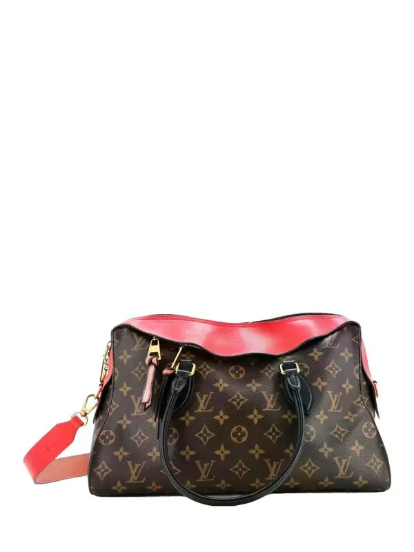 LOUIS VUITTON Tuileries Handbag Monogram Canvas With Leather - Brown