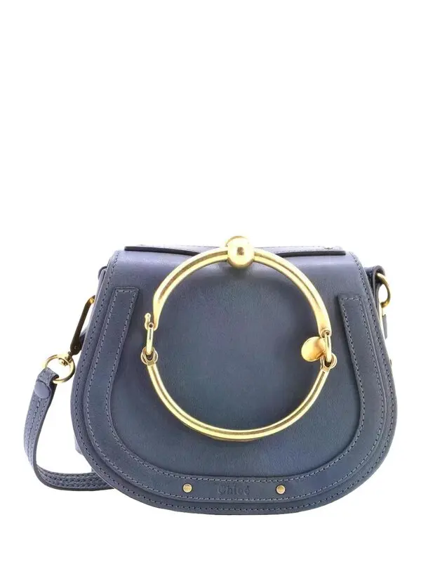 Chloé Nile Leather Small Crossbody Bag - Blue