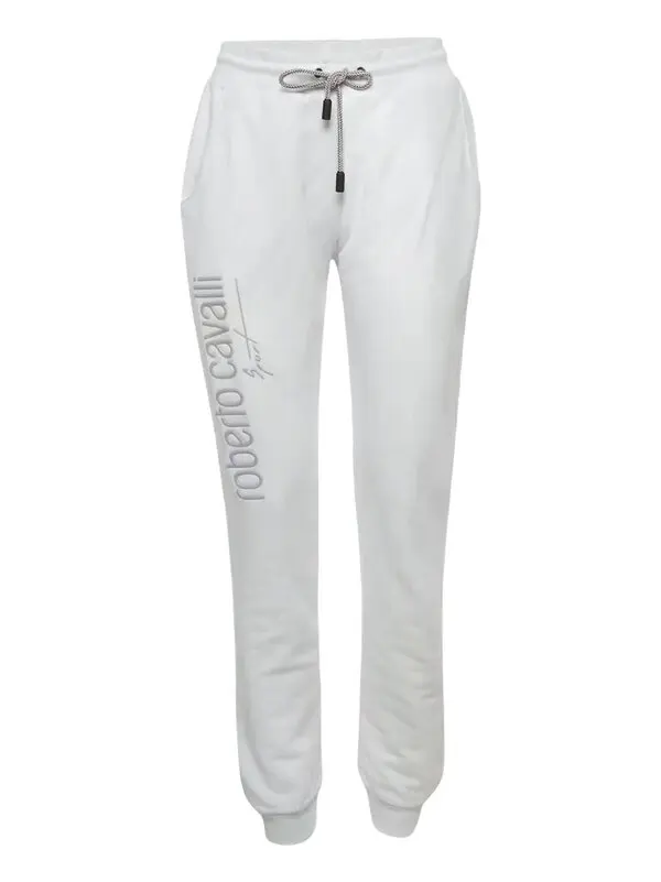 Roberto Cavalli Logo-print Track Pants - White