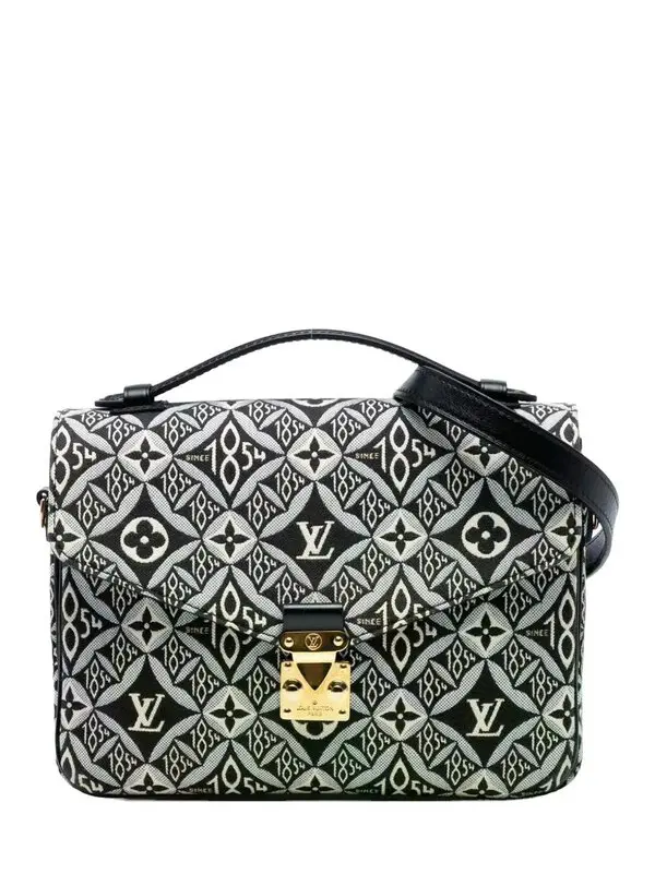 LOUIS VUITTON 2020 Monogram Jacquard Since 1854 Pochette Metis Satchel - Black