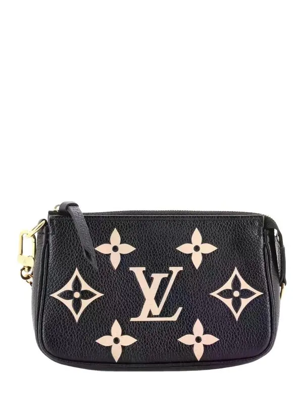 LOUIS VUITTON Pochette Accessoires Bicolor Monogram Empreinte Giant Mini Clutch - Black