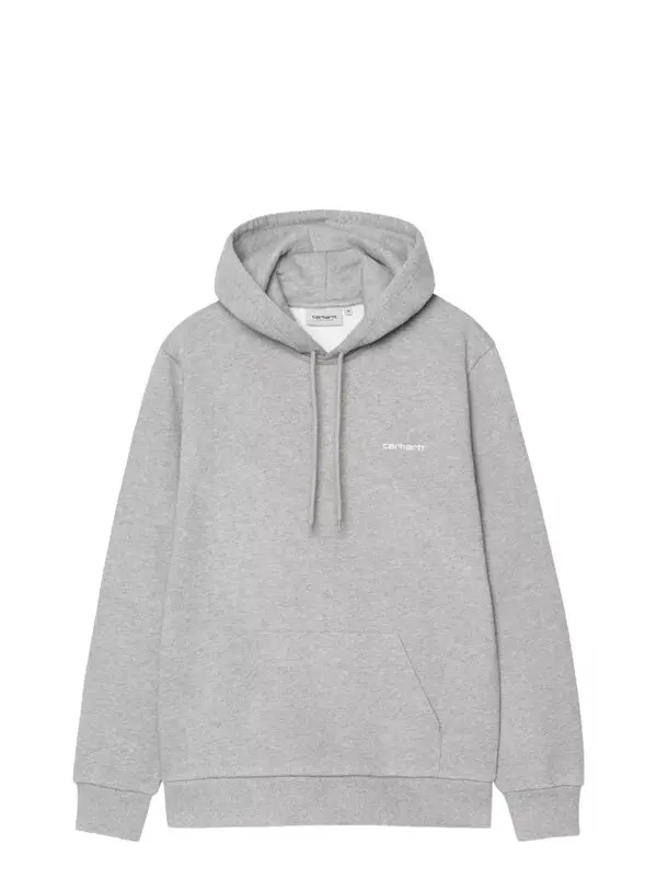 Carhartt Work In Progress Script Embroidery-logo Hoodie - Grey