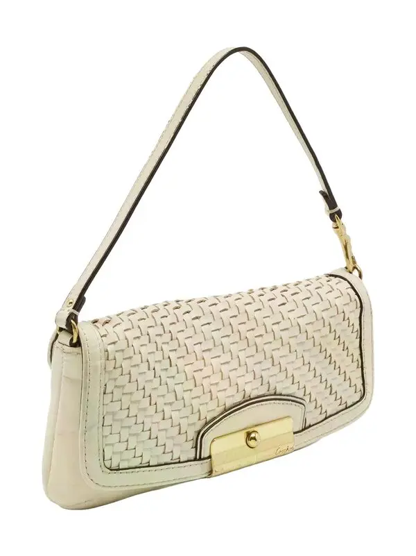 COACH® Leather Kristin Clutch - White