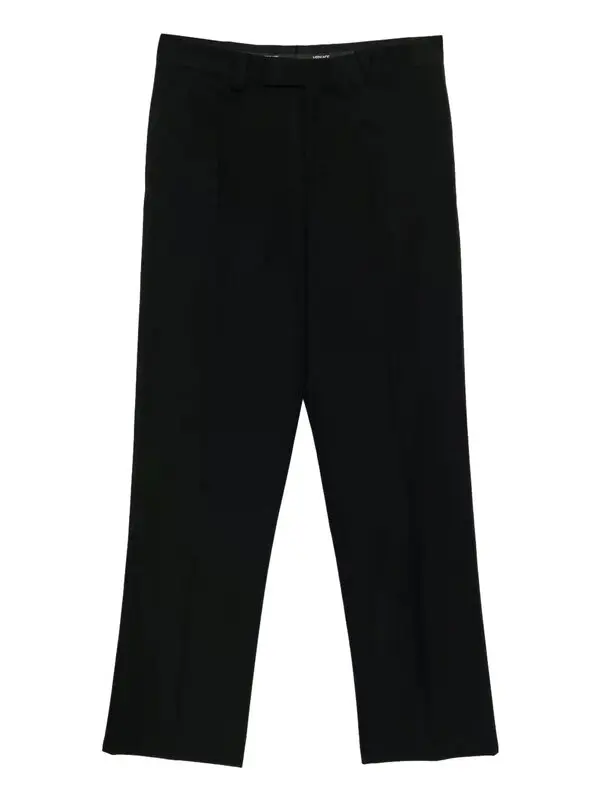 Versace Wool Tailored Trousers - Black