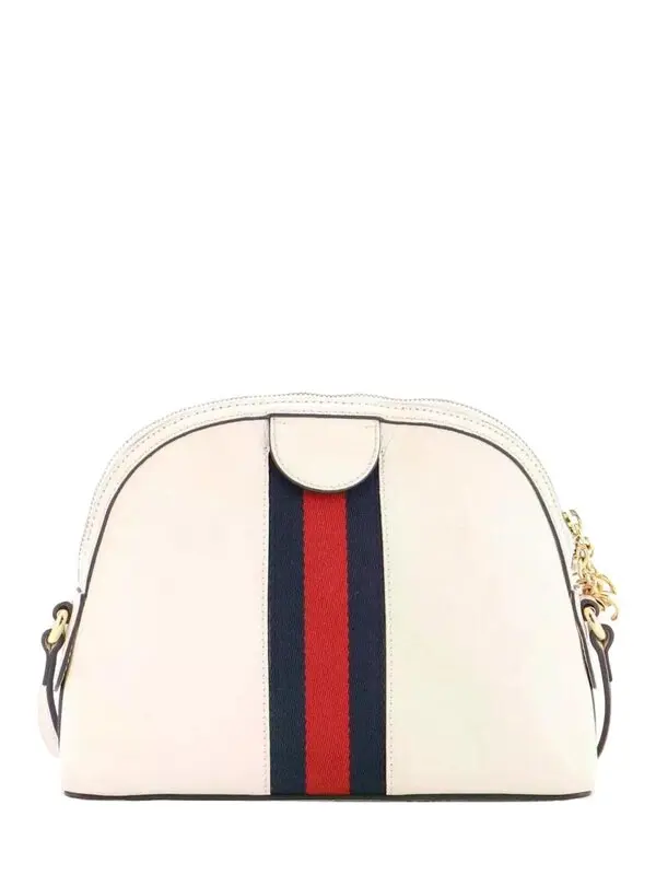 Gucci Ophidia Dome Leather Shoulder Bag - White