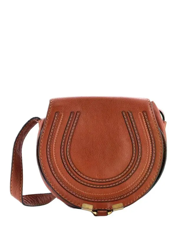 Chloé Marcie Leather Crossbody Bag - Brown