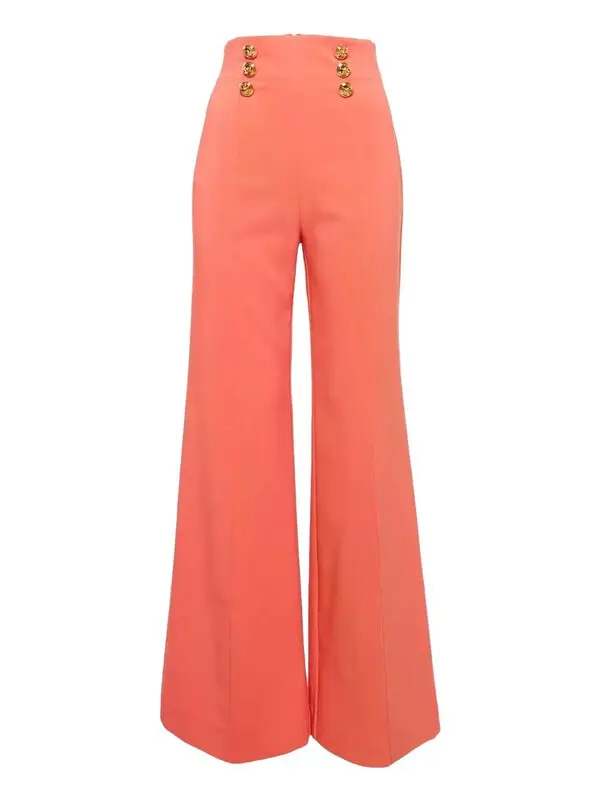 Elisabetta Franchi Flared Button Trousers - Pink
