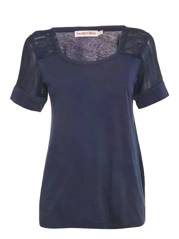See By Chloé Tulle-insert Top - Blue