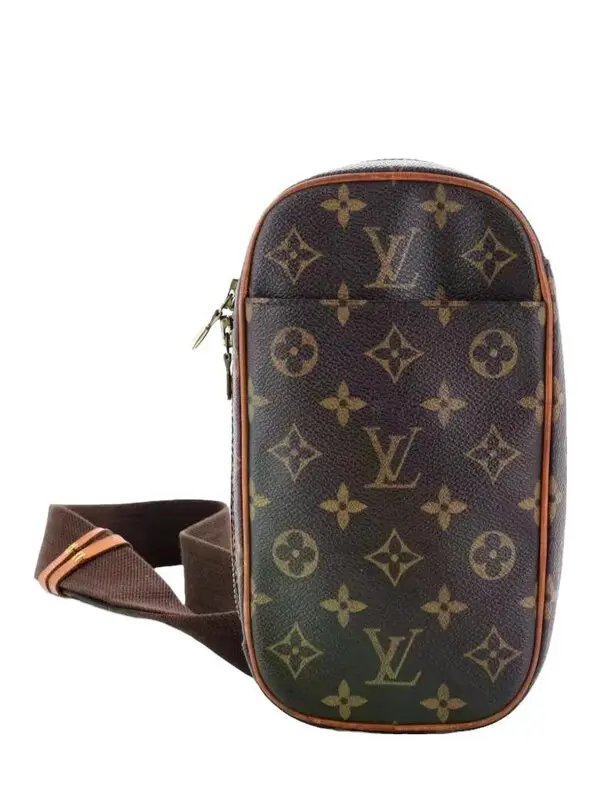 LOUIS VUITTON Pochette Gange Monogram Canvas Belt Bag - Brown