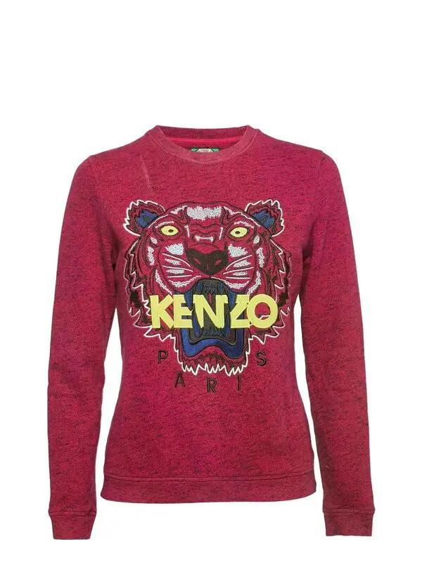 Kenzo Tiger-embroidered Sweatshirt - Pink