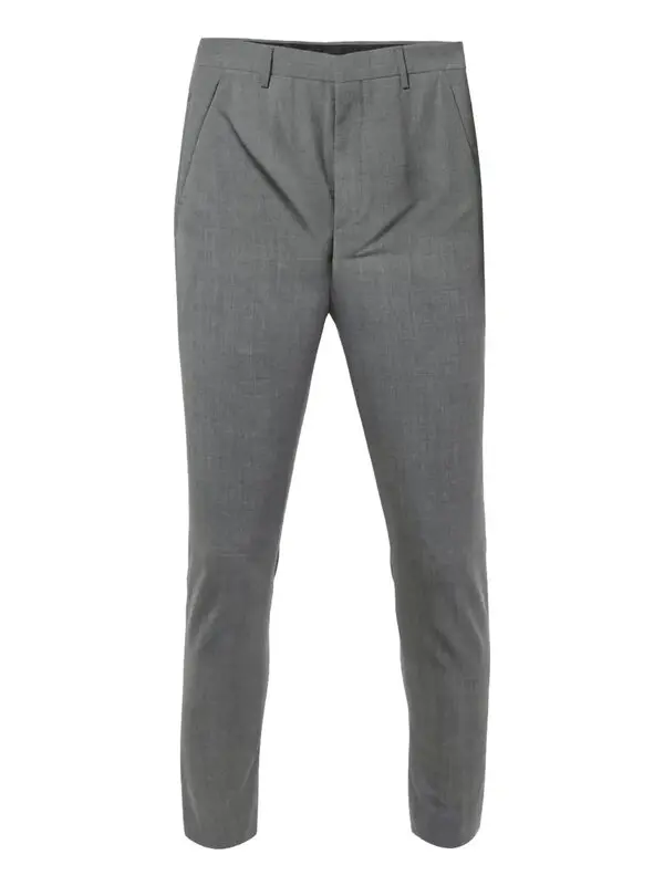 Prada Buttoned Wool Trousers - Grey