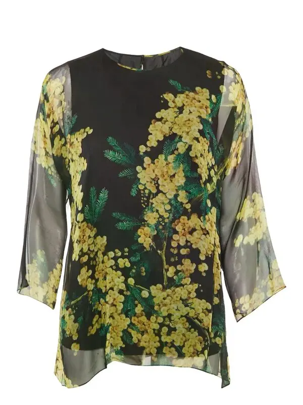 Dolce & Gabbana Floral-print Blouse - Black