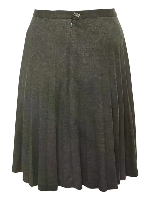 Burberry Pleated Midi Skirt - Grey