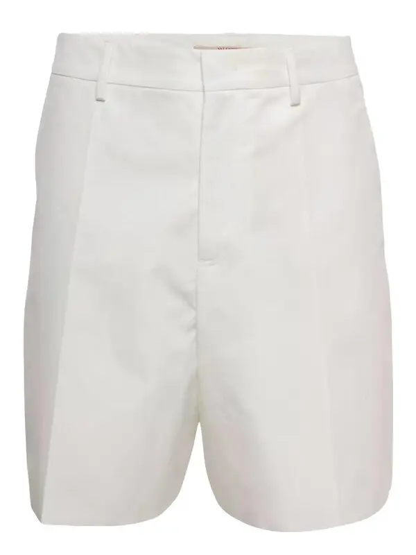 Valentino Garavani Cotton Tailored Shorts - White