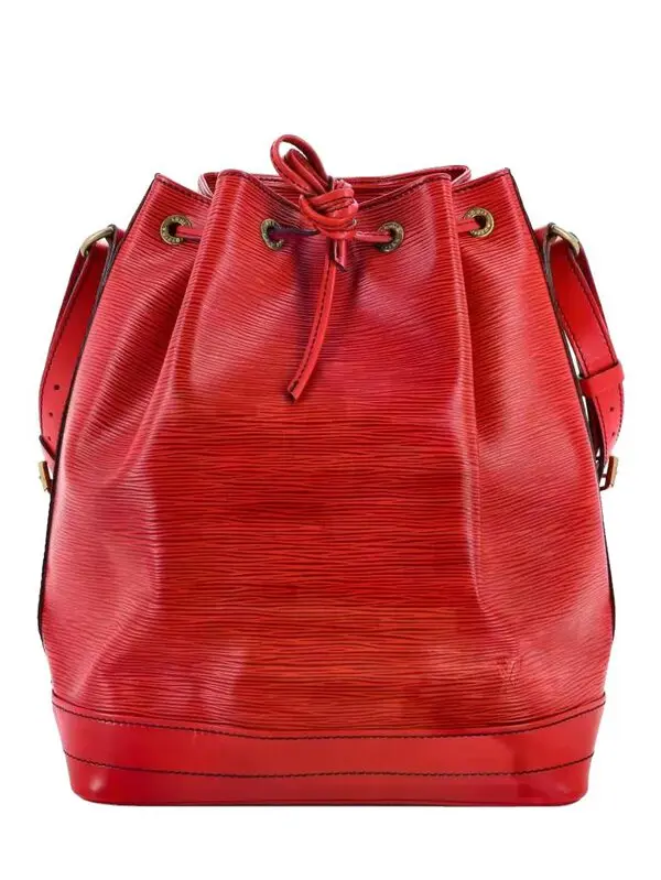 LOUIS VUITTON Noe Handbag Epi Leather Large Bucket Bag - Red