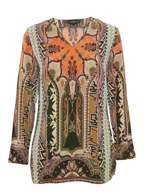 Etro Paisley-print Silk Blouse - Brown