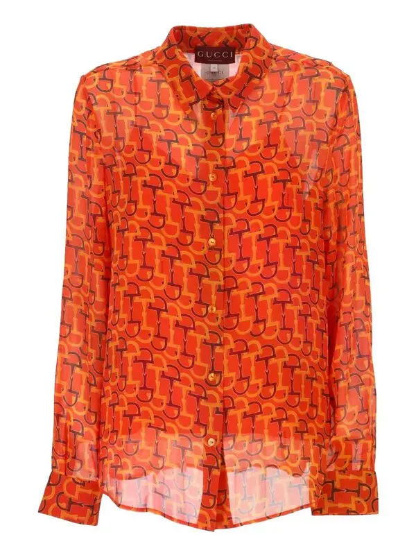 Gucci Printed Shirt - Orange