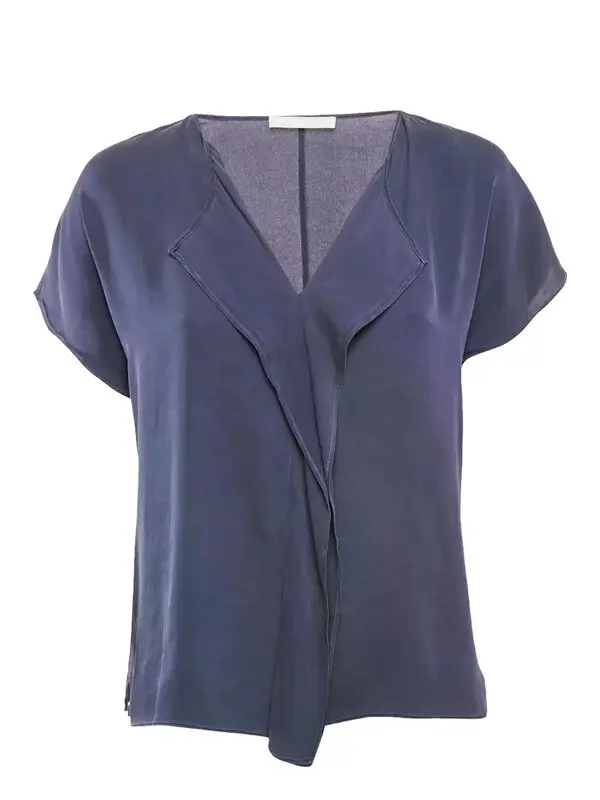 Hugo Boss V-neck Draped Top - Blue