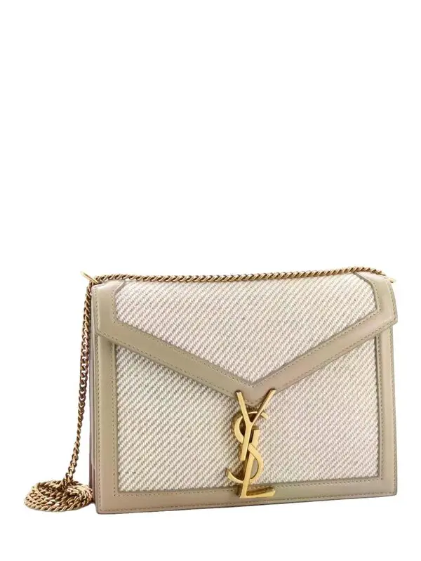 Saint Laurent Cassandra Chain Small Shoulder Bag - Neutrals