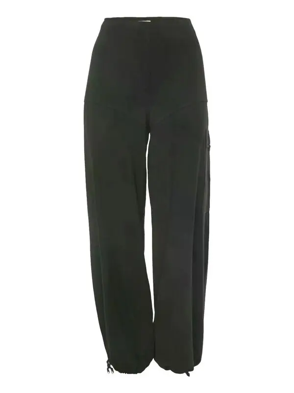 Thierry Mugler Cuffed-ankle Trousers - Black