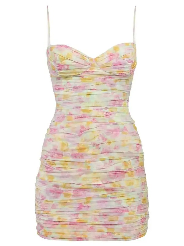 Magda Butrym Floral-print Ruched Dress - Pink