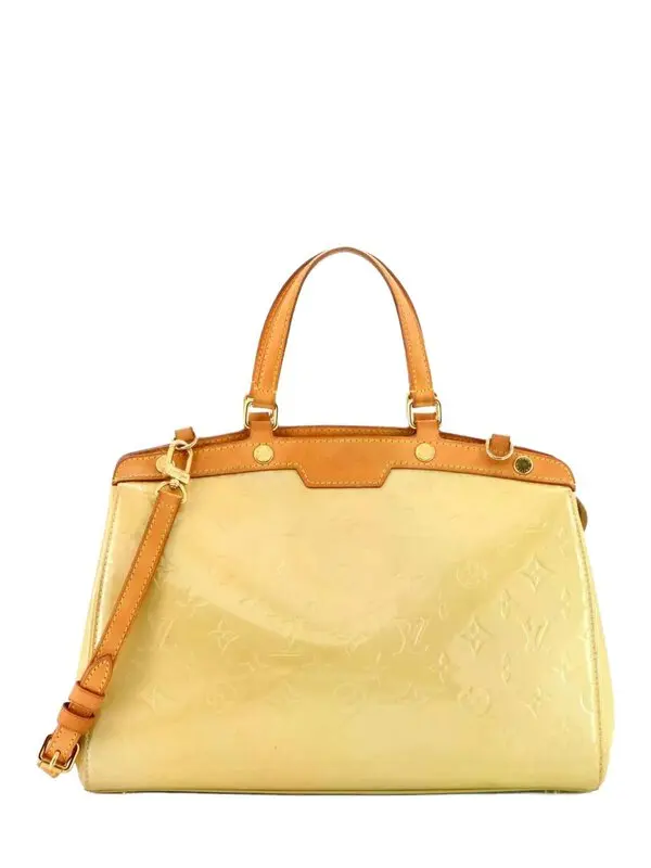 LOUIS VUITTON Brea Monogram Vernis Mm Satchel - Yellow