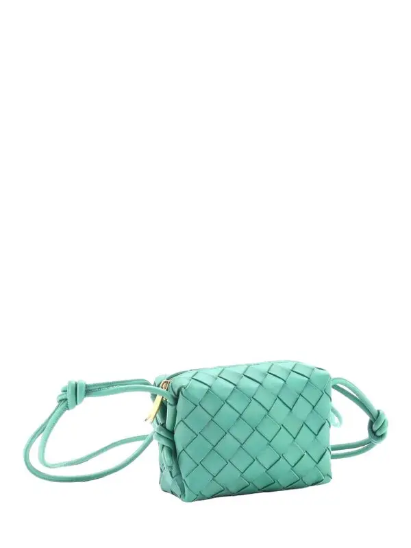 Bottega Veneta Loop Intrecciato Nappa Crossbody Bag - Green