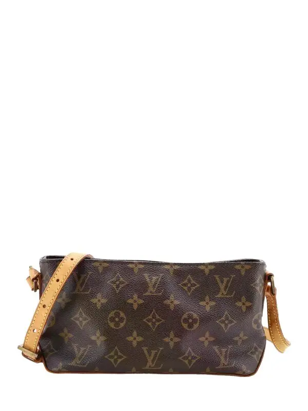 LOUIS VUITTON Trotteur Handbag Monogram Canvas Crossbody - Brown