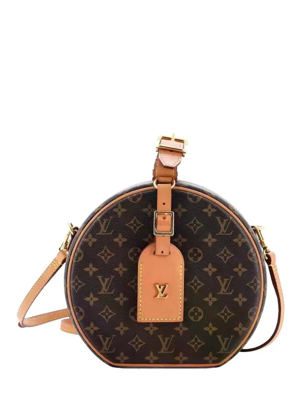 LOUIS VUITTON Petite Boite Chapeau Monogram Canvas Crossbody Bag - Brown