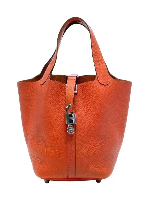 Hermès 2015 Clemence Picotin Lock 18 Handbag - Orange