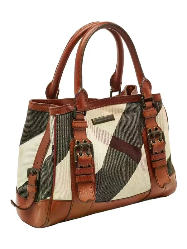 Burberry Mega Check Tote - Brown