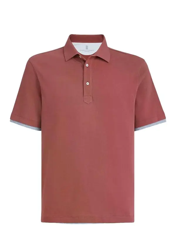 Brunello Cucinelli Short-sleeve Polo Shirt - Red