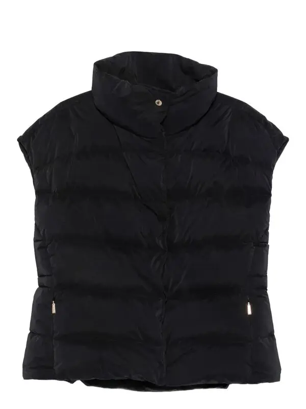 MOORER Zip-up Gilet - Blue