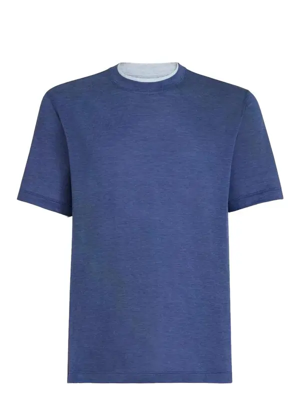 Brunello Cucinelli Crew-neck Short-sleeve T-shirt - Blue
