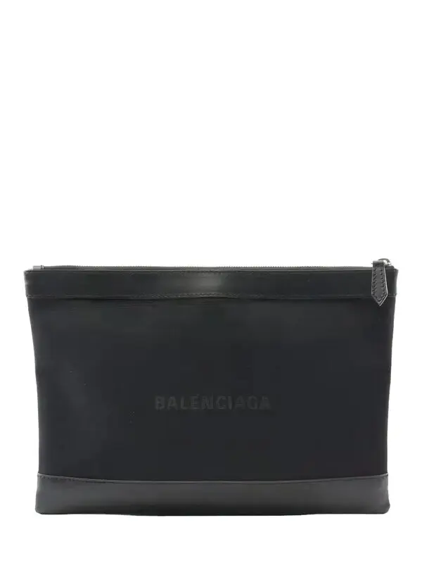 Balenciaga 2010s Zip-up Clutch - Black