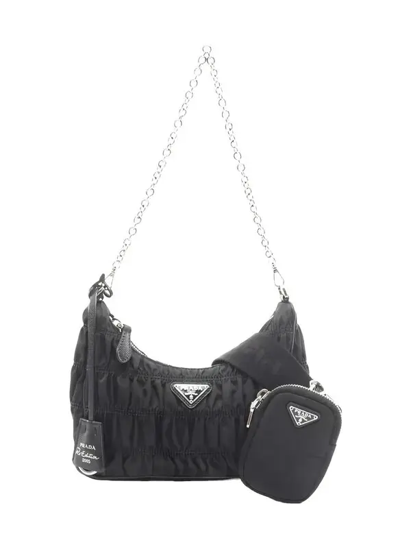 Prada Re-edition Chain Two-way Shoulder Bag - Black