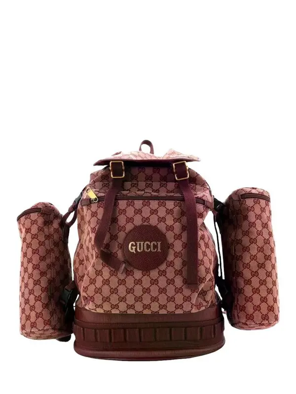 Gucci Alpina Trekking Gg Canvas Large Backpack - Red
