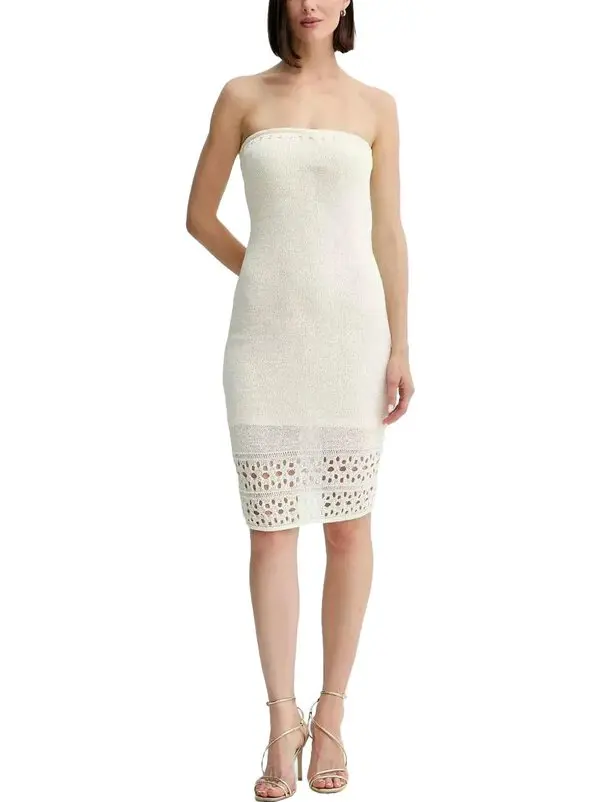 Guess Leah Strapless Midi Dress - Neutrals