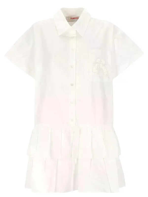 Fiorucci Angels-detail Shirt Dress - White