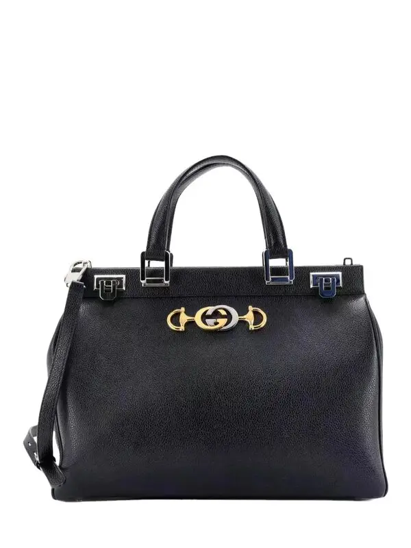 Gucci Zumi Top Handle Medium Satchel - Black