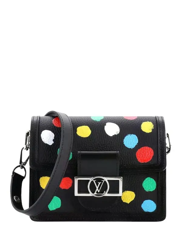 LOUIS VUITTON Dauphine Yayoi Kusama Painted Dots Taurillon Leather Mini Shoulder Bag - Multicolour