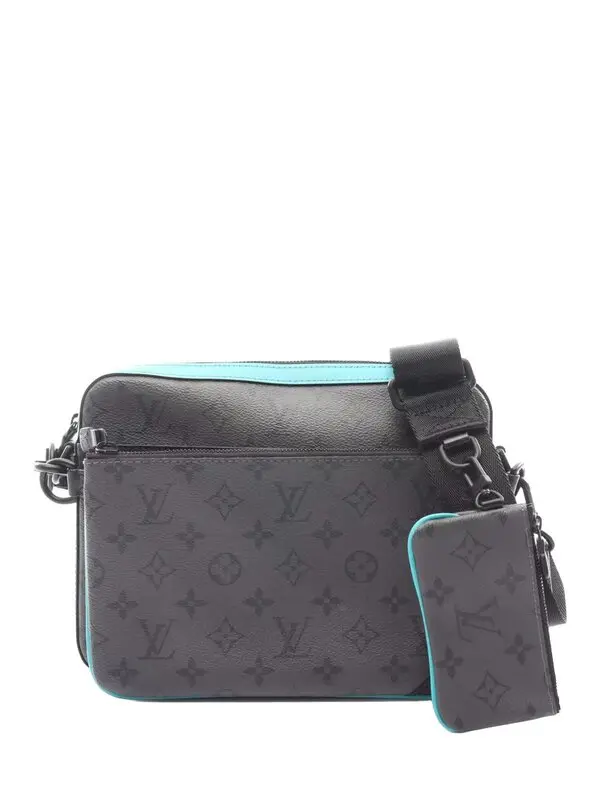 LOUIS VUITTON 2021-2025 Monogram Eclipse Trio Messenger Crossbody Bag - Grey