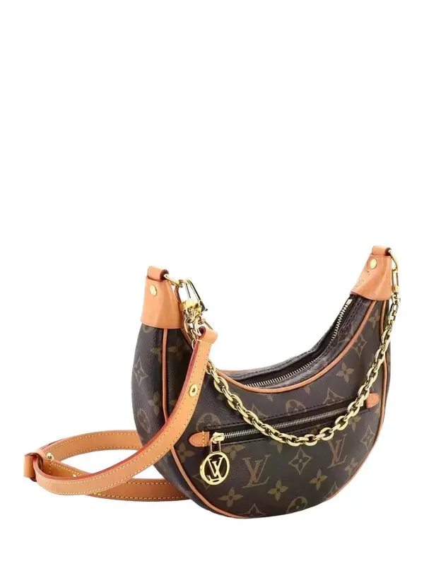 LOUIS VUITTON Loop Handbag Monogram Canvas Hobo Bag - Brown
