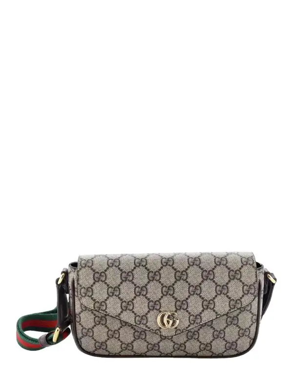Gucci Ophidia Gg Coated Canvas Mini Shoulder Bag - Brown