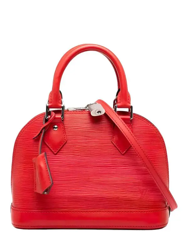 LOUIS VUITTON 2015 Epi Alma Bb Satchel - Red