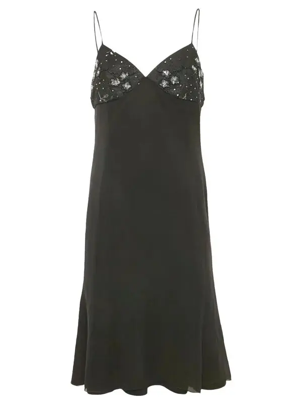 ARMANI Vintage Sequin-embellished Dress - Black