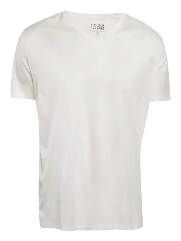 Maison Martin Margiela V-neck Cotton T-shirt - White