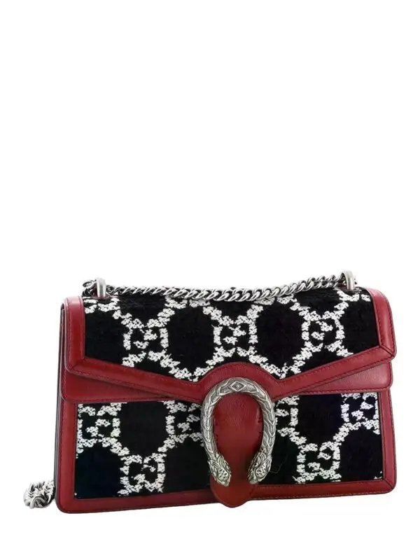 Gucci Dionysus Gg Tweed Small Shoulder Bag - Red