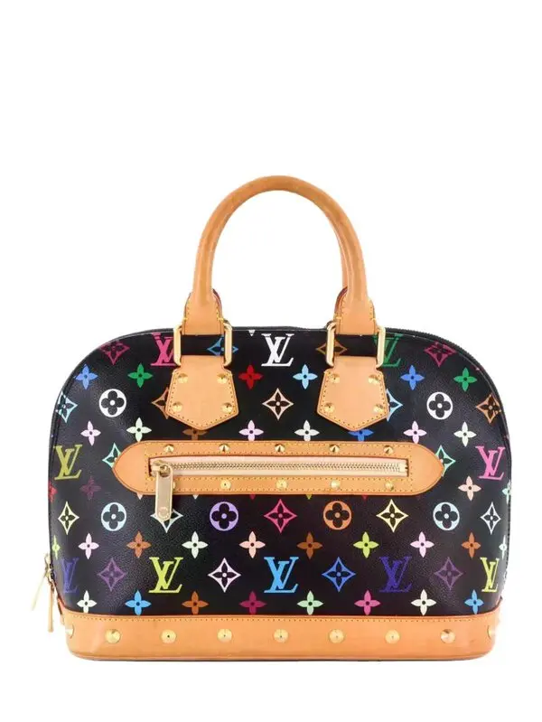 LOUIS VUITTON Alma Handbag Monogram Multicolor Pm Satchel - Black