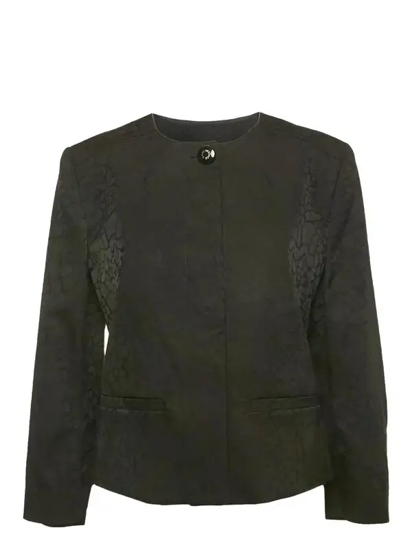 Versace Jacquard-pattern Tailored Jacket - Black
